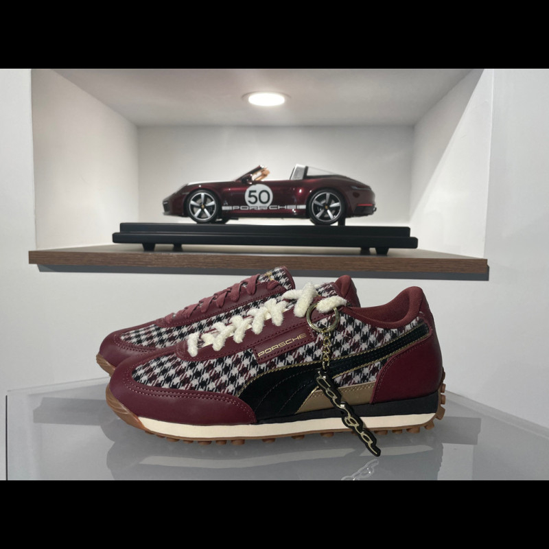 Porsche Shoes Targa Easy Rider Puma Cherry Red / Pepita 308887-01 - unisex