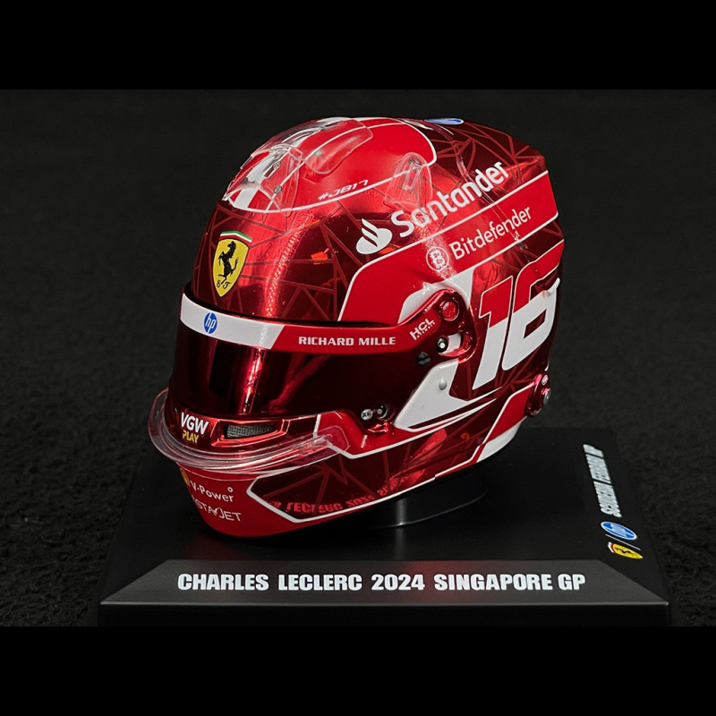 Charles Leclerc Helm GP Singapore 2024 1/5 LookSmart LSHEL006