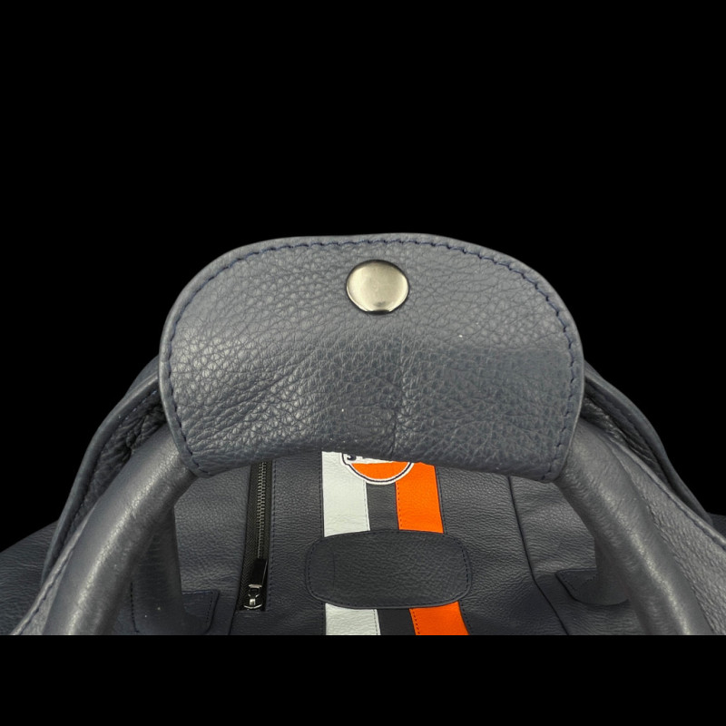 Gulf Travel Bag Racing in Leather Navy Blue GU252ACM01-100