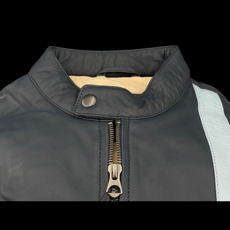 Gulf Leather Jacket Roadmaster Navy Blue GU252JAM05-100