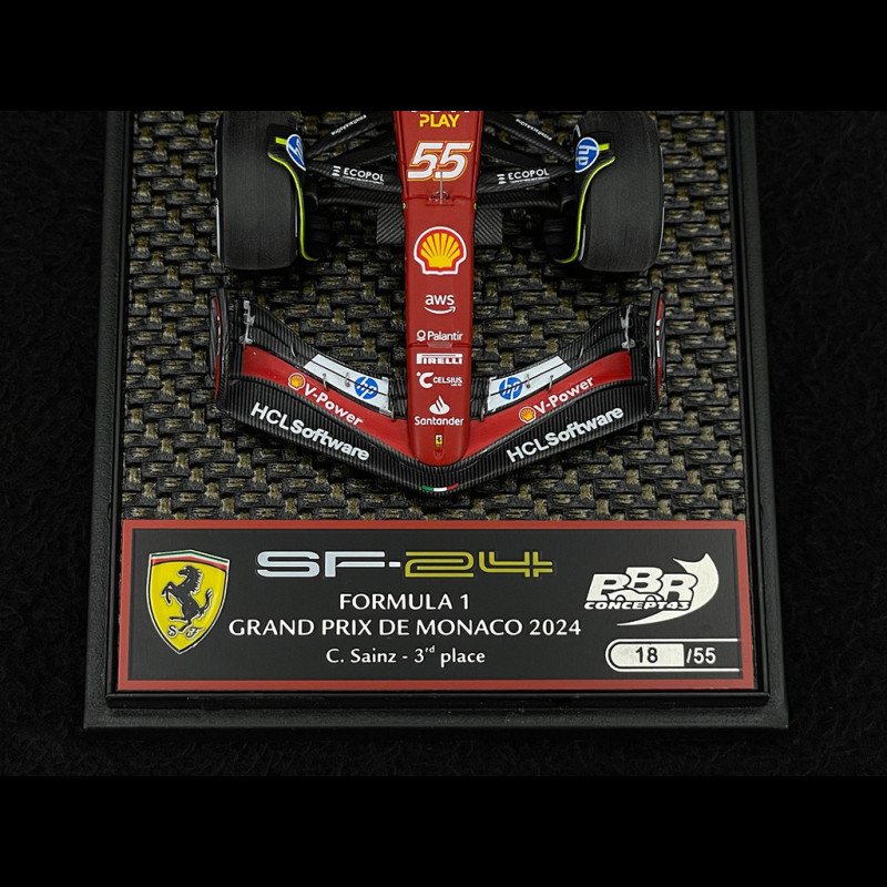 Carlos Sainz Ferrari SF24 n° 55 3rd GP Monaco F1 2024 1/43 BBR Models ...