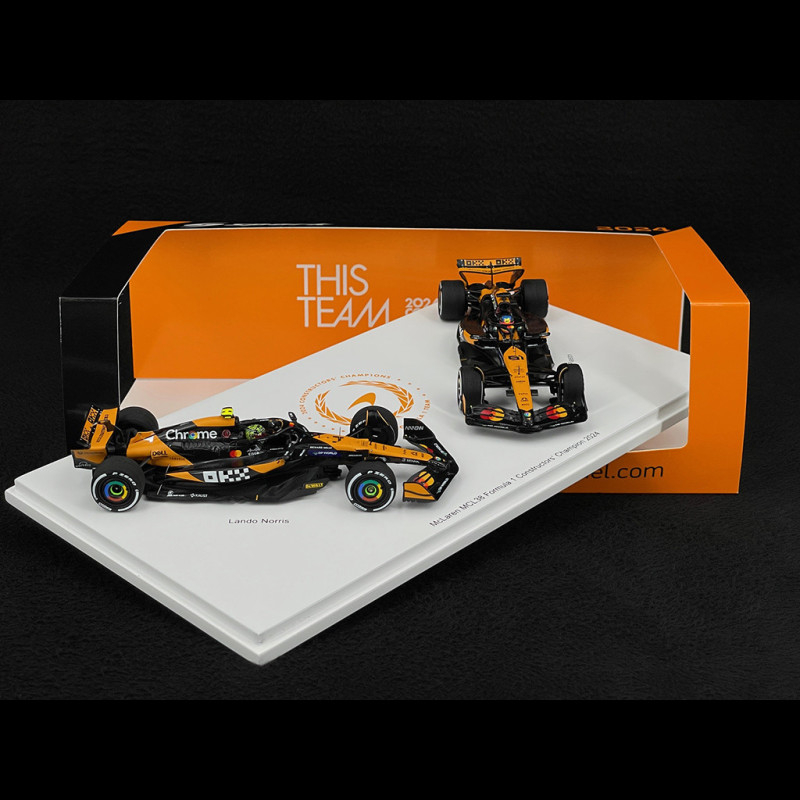 Set McLaren MCL38 Lando Norris n° 4 / Oscar Piastri n° 81 Champion ...