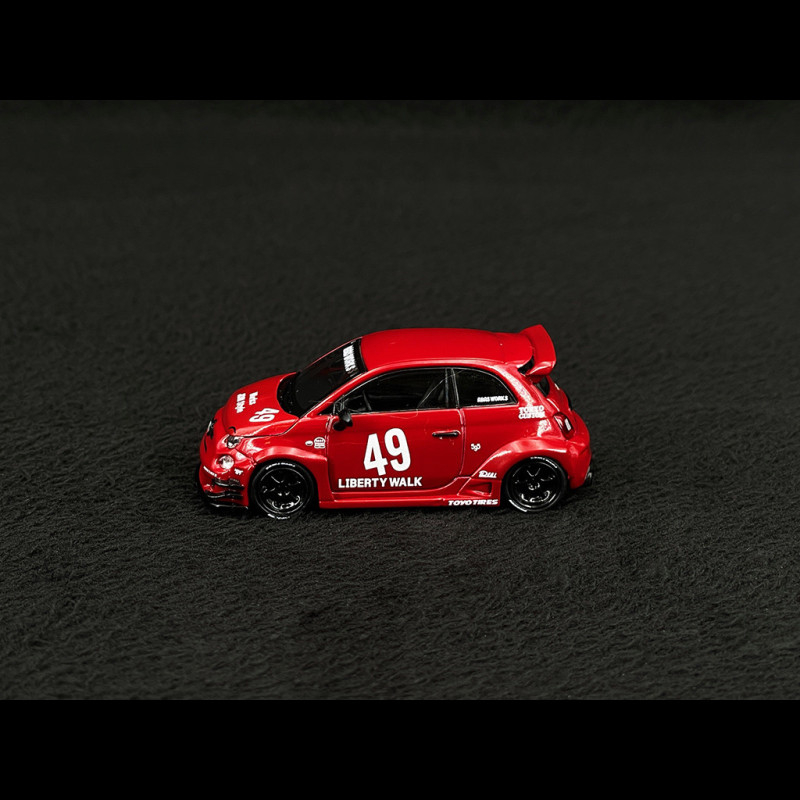 Fiat Abarth 595 LB-Works x Abas 2024 Red 1/64 Mini GT MGT00963-L