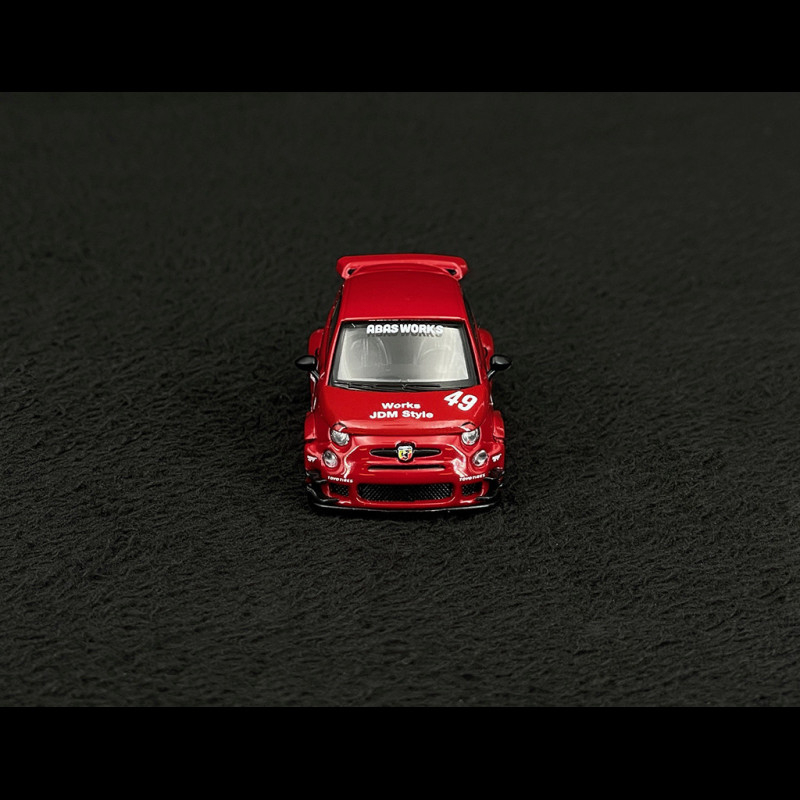 Fiat Abarth 595 LB-Works x Abas 2024 Red 1/64 Mini GT MGT00963-L