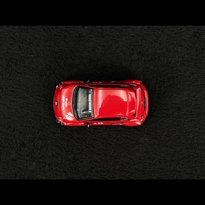 Fiat Abarth 595 LB-Works x Abas 2024 Red 1/64 Mini GT MGT00963-L