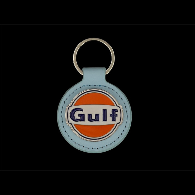 Gulf Logo Metal / Faux Leather Keyring Blue Gulf GU252PCA01-125