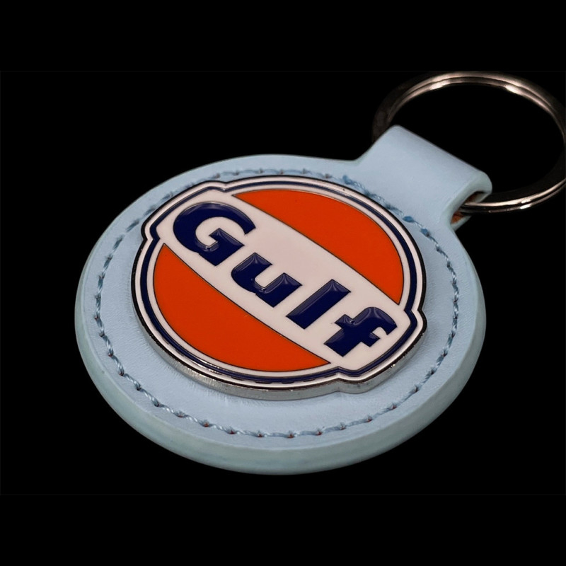 Gulf Logo Metal / Faux Leather Keyring Blue Gulf GU252PCA01-125