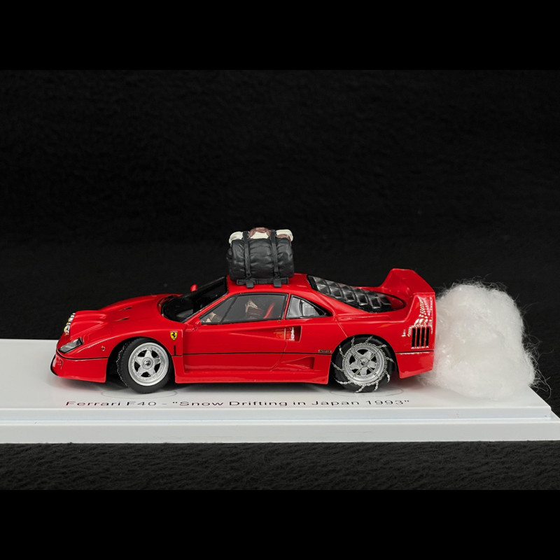 Ferrari F40 1993 Red Snow Drift in Japan with Driver 1/43 Kess KE43056480