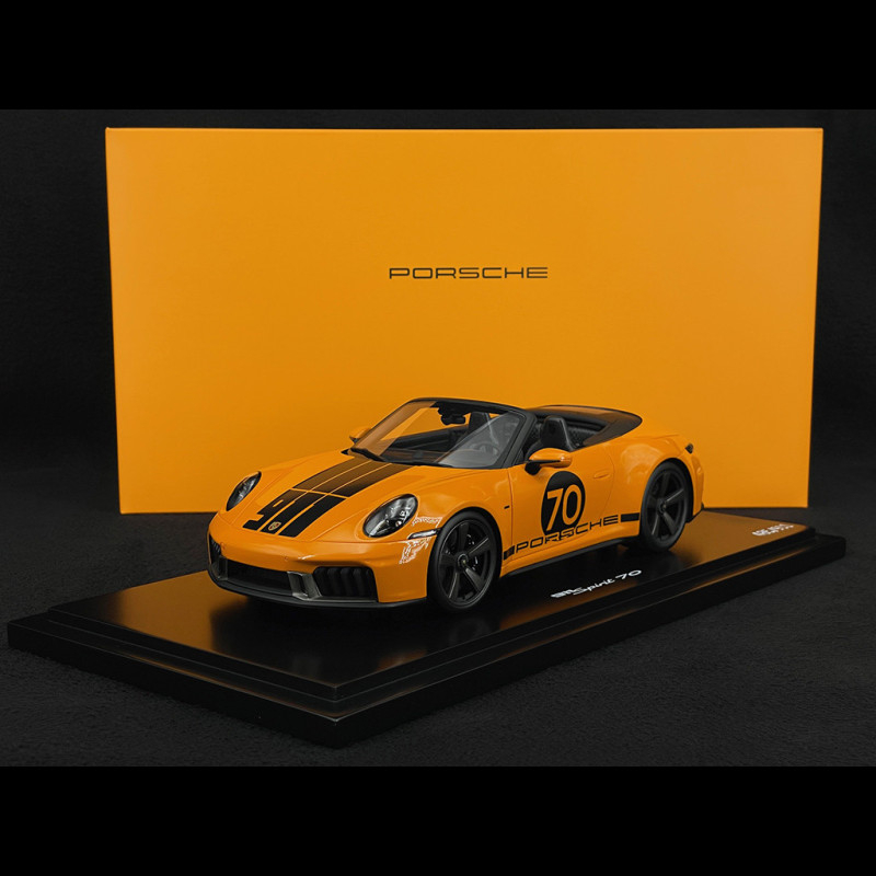 Porsche 911 Spirit 70 Type 992 Cabriolet 2025 Orange Signal 1/18 Spark ...