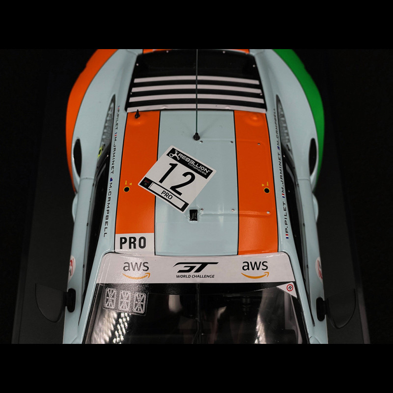 Porsche 911 GT3 R Gulf n° 12 4th 24h Spa 2020 1/18 Ixo LEGT18-20012