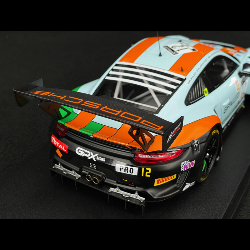 Porsche 911 GT3 R Gulf n° 12 4th 24h Spa 2020 1/18 Ixo LEGT18-20012