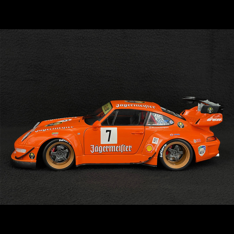 Porsche 911 RWB Type 993 n° 7 Jägermeister Orange Bodykit 2020 1/18 ...