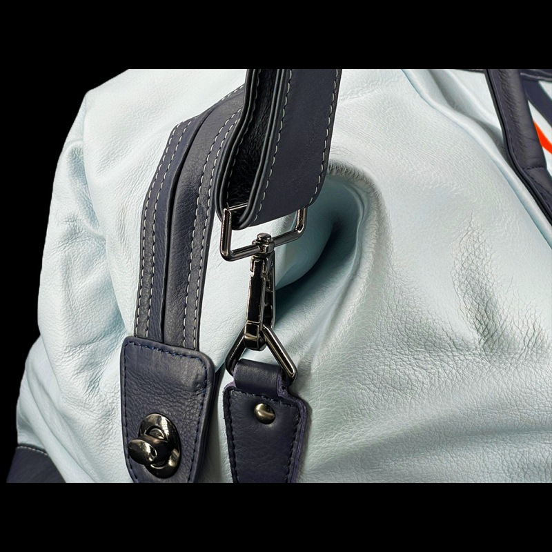 Gulf Travel Bag Racing in Leather Light Blue GU252ACM01-125