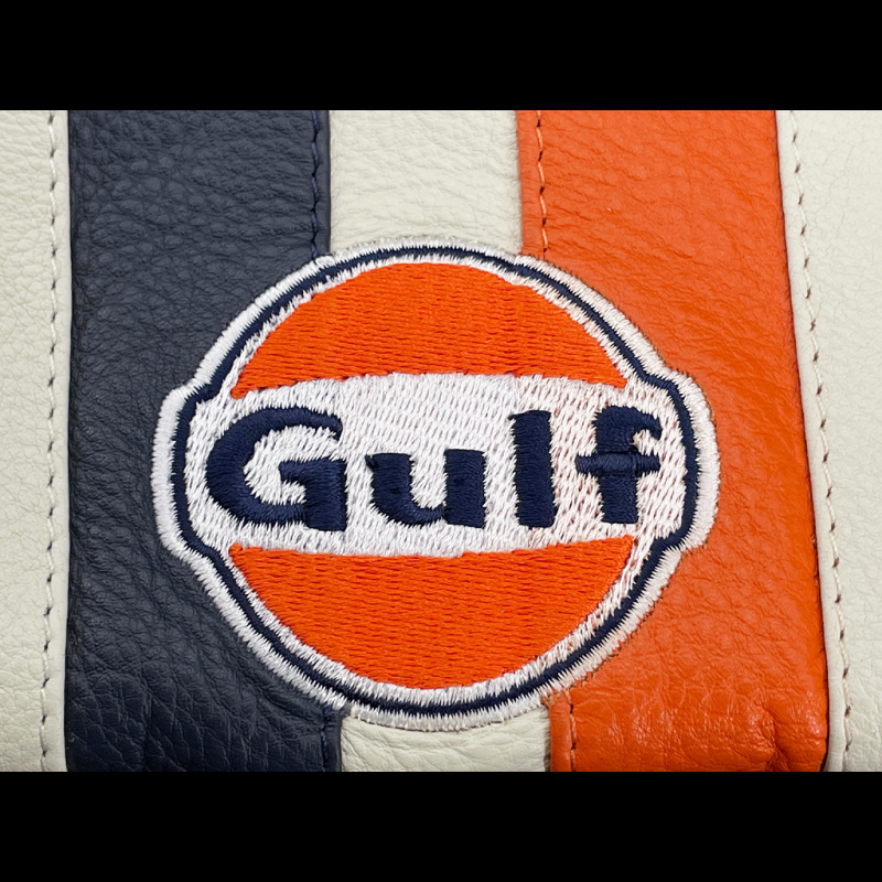 Gulf Travel Bag Racing in Leather Light Beige GU252ACM01-001