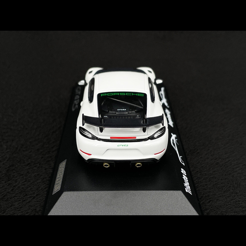 Porsche 718 Cayman GT4 RS Type 982 Tribute to Carrera RS 2.7 2021 White / Green Stripes 1/43 ...