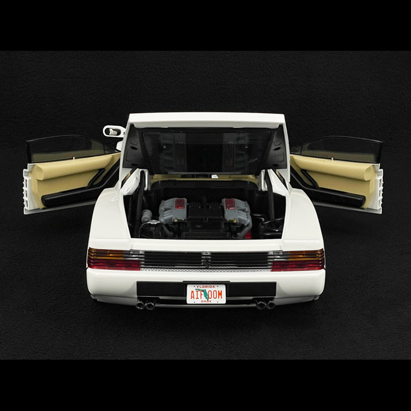 Trio Ferrari Testarossa Monospecchio 1984 Blanc + Figurines Sonny Et ...
