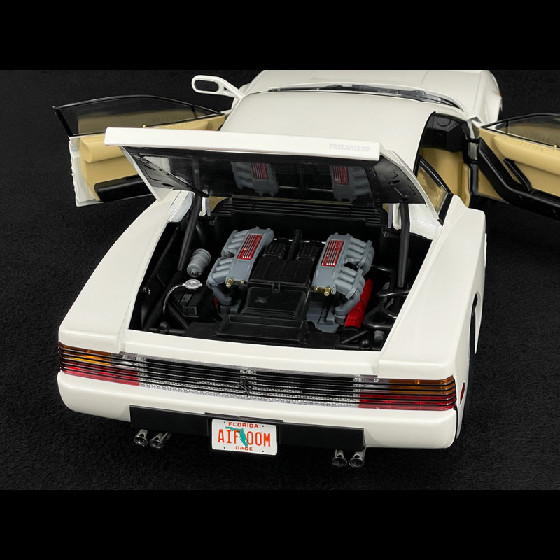 Trio Ferrari Testarossa Monospecchio 1984 Blanc + Figurines Sonny Et ...