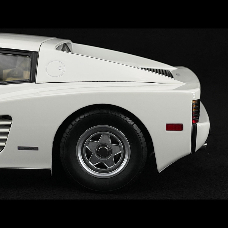 Trio Ferrari Testarossa Monospecchio 1984 Blanc + Figurines Sonny Et ...