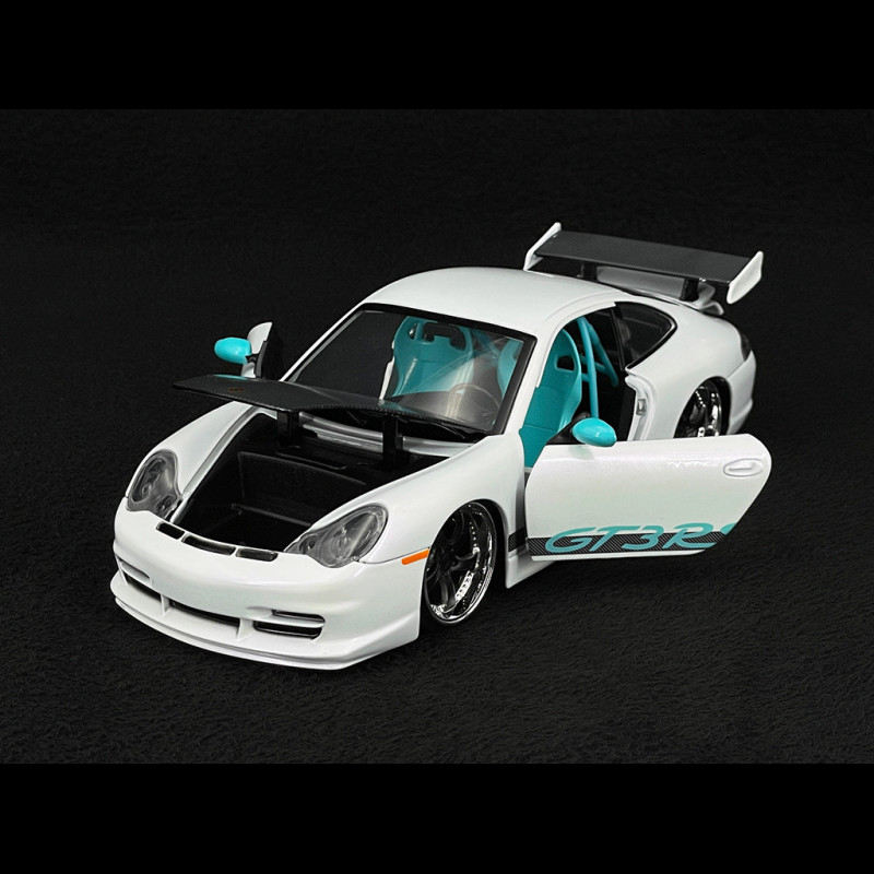 Porsche 911 GT3 RS Type 996 2003 Blanc Nacré Étoilé Pink Slips 1/24 ...