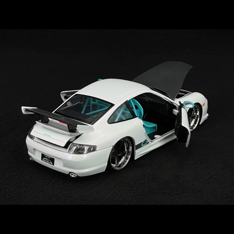 Porsche 911 GT3 RS Type 996 2003 Blanc Nacré Étoilé Pink Slips 1/24 ...