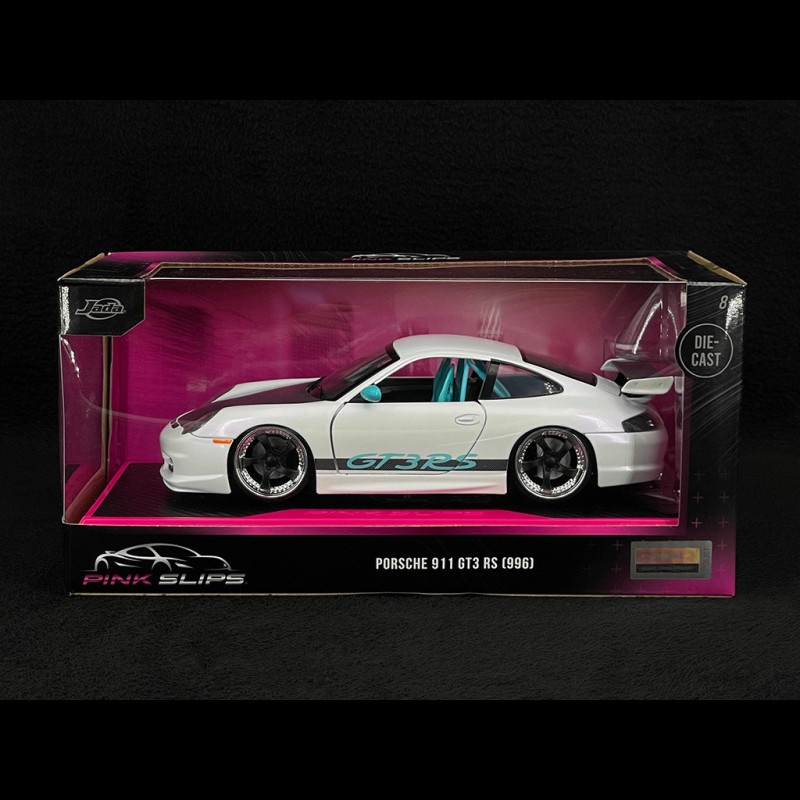 Porsche 911 GT3 RS Type 996 2003 Blanc Nacré Étoilé Pink Slips 1/24 ...