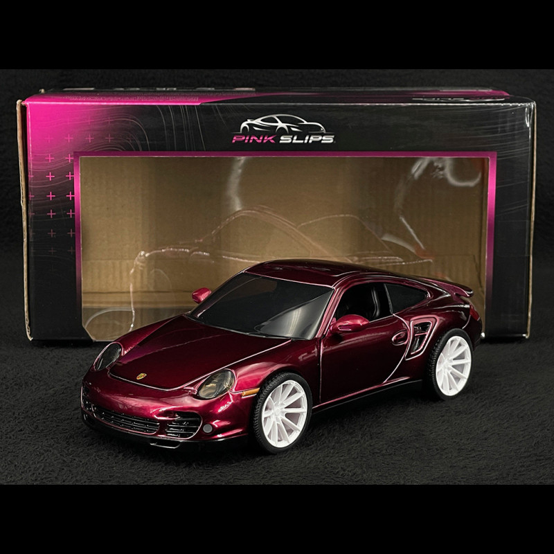 Porsche 911 Turbo Type 997 2007 Metallic Violet Pink Slips 1/24 Jada ...
