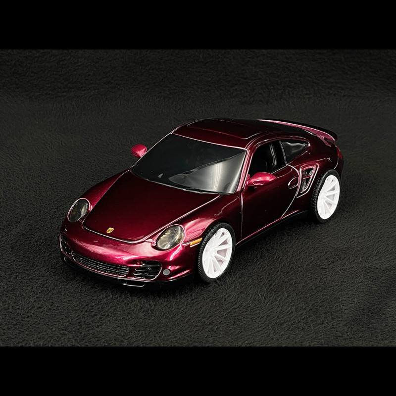Porsche 911 Turbo Type 997 2007 Metallic Violet Pink Slips 1/24 Jada ...