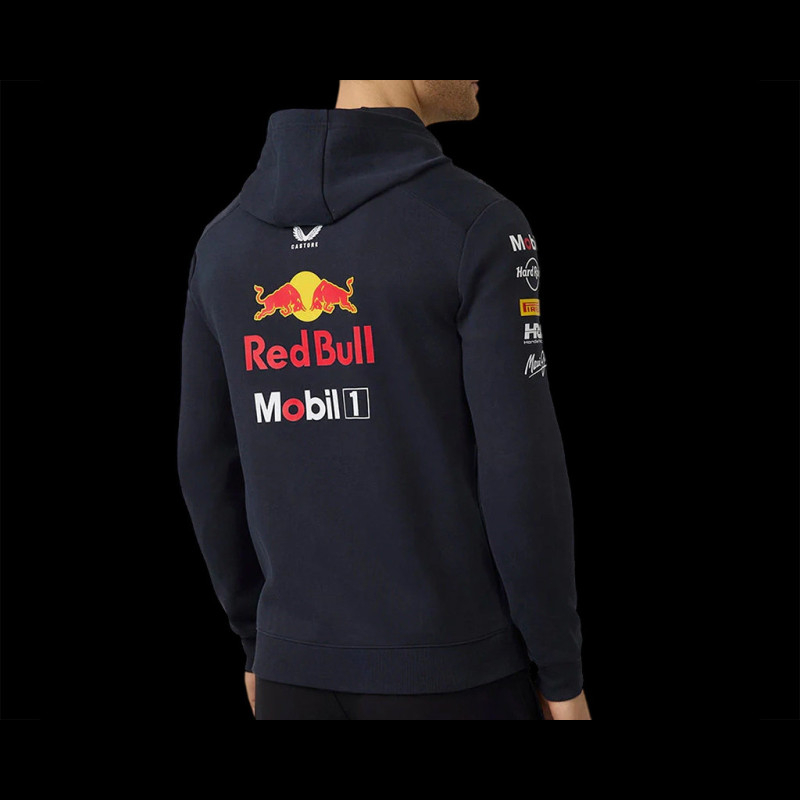 Red Bull Racing Zip-Up Sweatshirt F1 Team Replica Collection Midnight ...