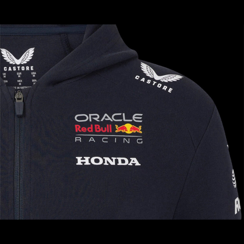Red Bull Racing Zip-Up Sweatshirt F1 Team Replica Collection Midnight ...