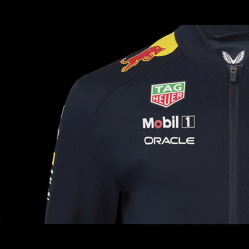 Red Bull Racing Bomber Jacket F1 Team Replica Collection Midnight Blue ...