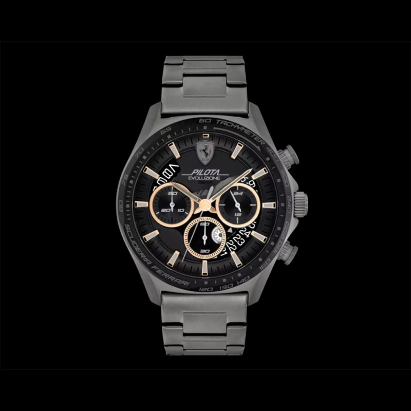 Montre Ferrari Pilota Evo Chronographe Bracelet Métal Gris FE-083-0824
