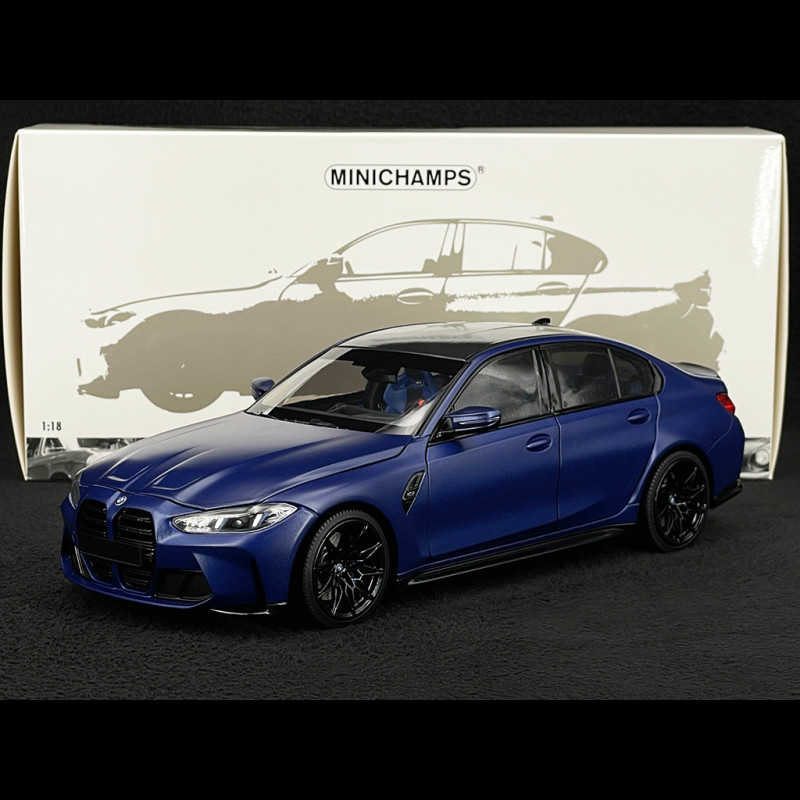 BMW M3 2024 Matt Blue Metallic 1/18 Minichamps 110020220