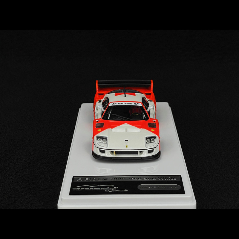 Ferrari F40 LM With Black Rims 1996 Red / White 1/43 Tecnomodel TM43-67D