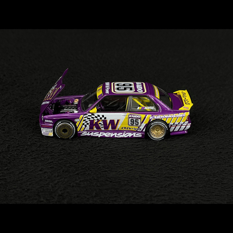 BMW M3 E30 Kaido KW V1 1989 Violet 1/64 Mini GT KHMG194