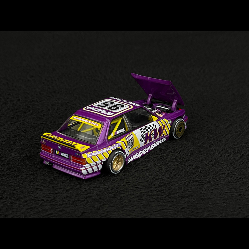 BMW M3 E30 Kaido KW V1 1989 Violet 1/64 Mini GT KHMG194