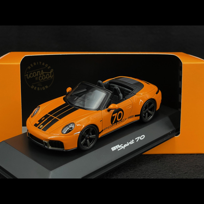 Porsche 911 Spirit 70 Type 992 Cabriolet 2025 Signal Orange 1/43 Spark ...