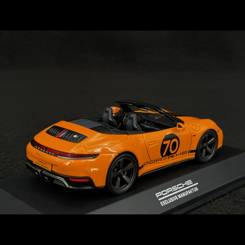 Porsche 911 Spirit 70 Type 992 Cabriolet 2025 Signal Orange 1/43 Spark ...