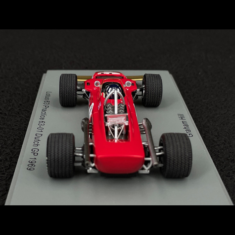 Graham Hill Lotus 63 Practice 63-01 n° 1T GP Pays-Bas 1969 1/43 Spark S6350