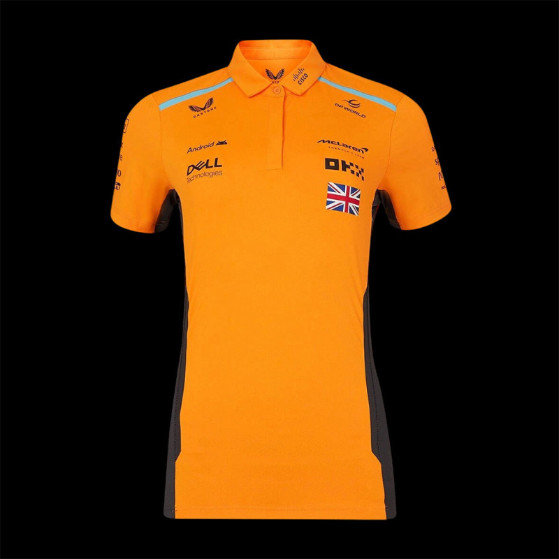 McLaren F1 Team Polo Shirt Lando Norris n° 4 Papaya Orange / Phantom ...