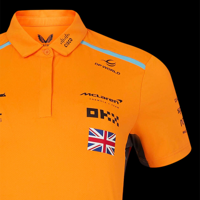 McLaren F1 Team Polo Shirt Lando Norris n° 4 Papaya Orange / Phantom ...