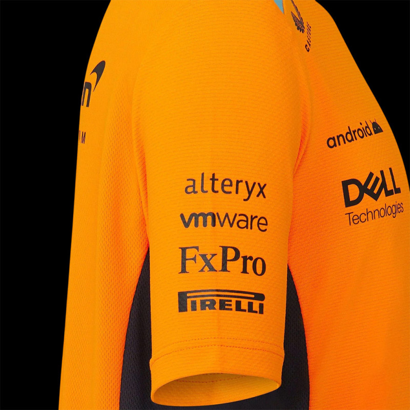T-shirt McLaren F1 Team Norris Piastri Orange Papaye TJ2607 - Enfant