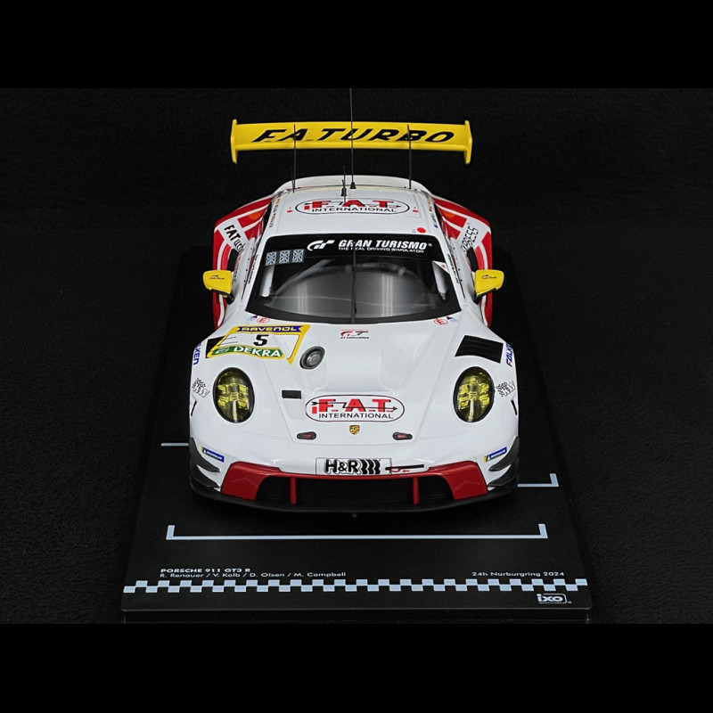 Porsche 911 GT3 R Type 992 n° 5 FAT Turbo 24h Nürburgring 2024 1/18 Ixo ...