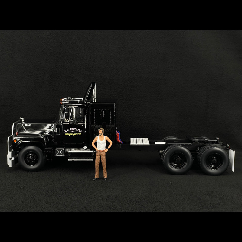 Set of Truck Mack RL 700L 1974 Black Convoy + Rubber Duck Figurine 1/18 ...