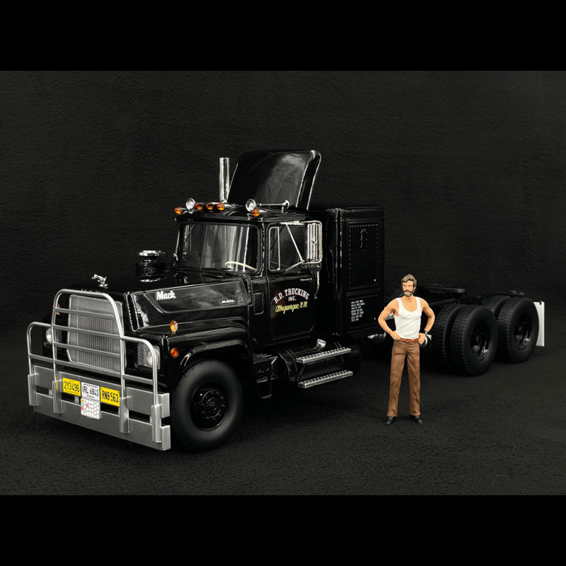 Set of Truck Mack RL 700L 1974 Black Convoy + Rubber Duck Figurine 1/18 ...