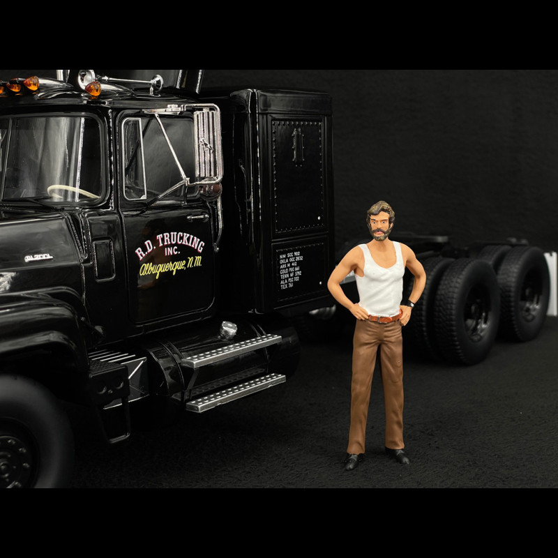 Set of Truck Mack RL 700L 1974 Black Convoy + Rubber Duck Figurine 1/18 ...
