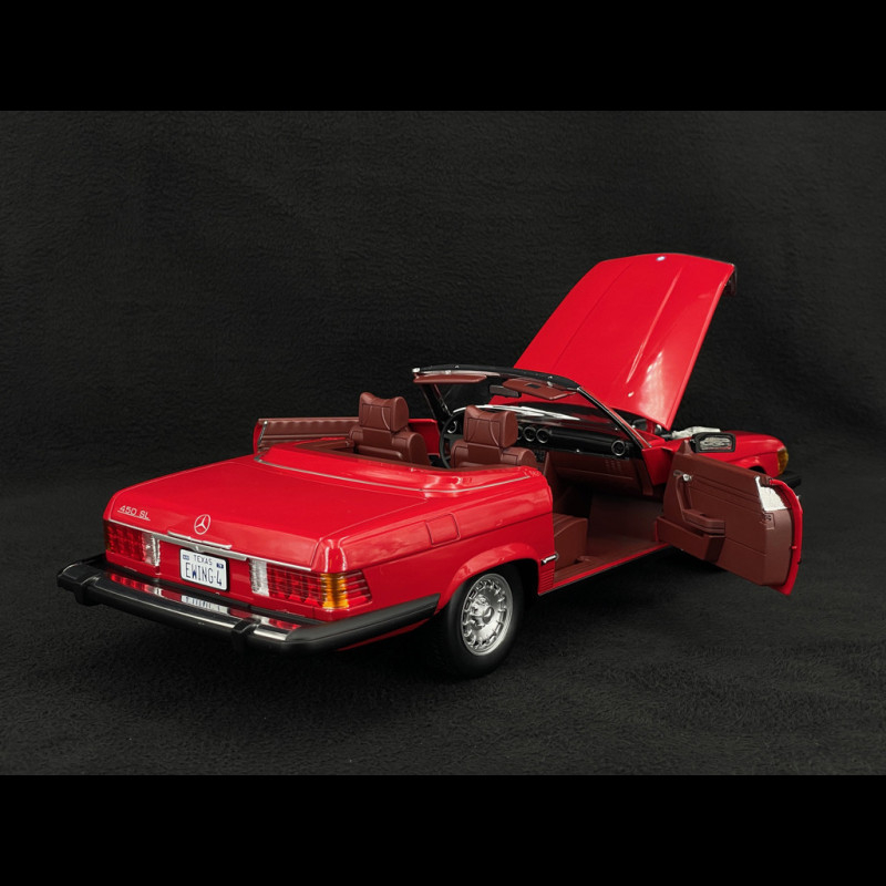 Set of Mercedes 450 SL R107 1985 Red US Version + Bobby Ewing Dallas ...