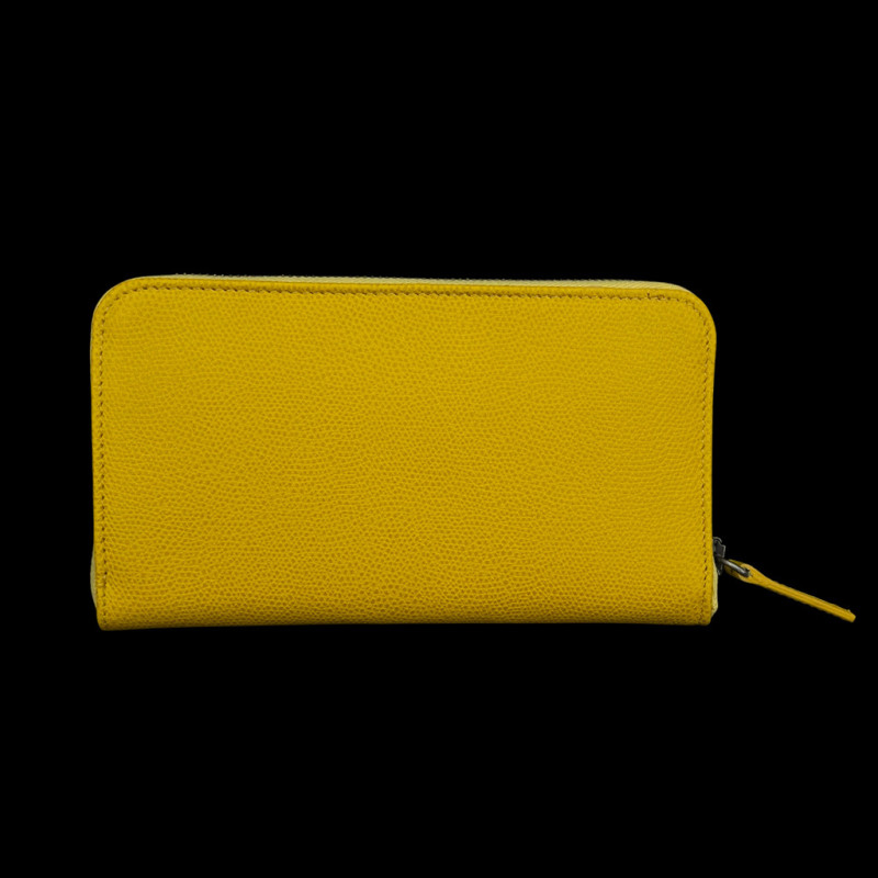 Ferrari Wallet / Purse Yellow Leather Made in Italy 13056YLW0