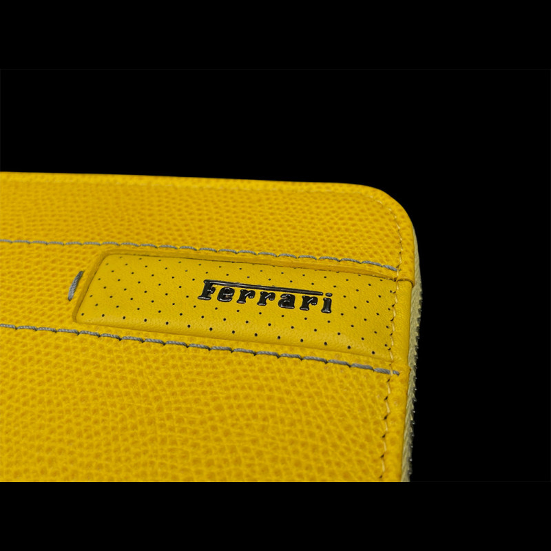 Ferrari Wallet / Purse Yellow Leather Made in Italy 13056YLW0