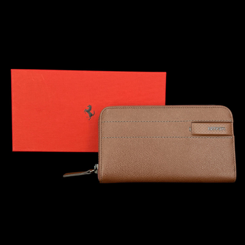Ferrari Wallet / Purse Brown Leather Made in Italy 13056BRW0