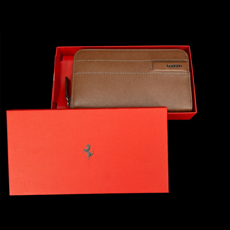Ferrari Wallet / Purse Brown Leather Made in Italy 13056BRW0
